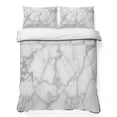 Abstract Marble Texture 3 Pieces Quilt Set,1 Quilt with 2 Shams,Modern ...