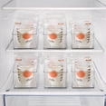 4 Pcs Storage Container Breastmilk for Fridge, Clear Organizer Bins for ...