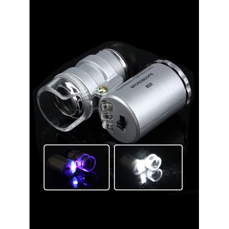 60X Focus Adjustable Magnifying Glass Jewelers Microscope Currency ...