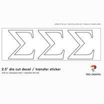 Pro-Graphx Sigma Sigma Sigma Greek Sorority Sticker Decal, 2.5 Inches ...