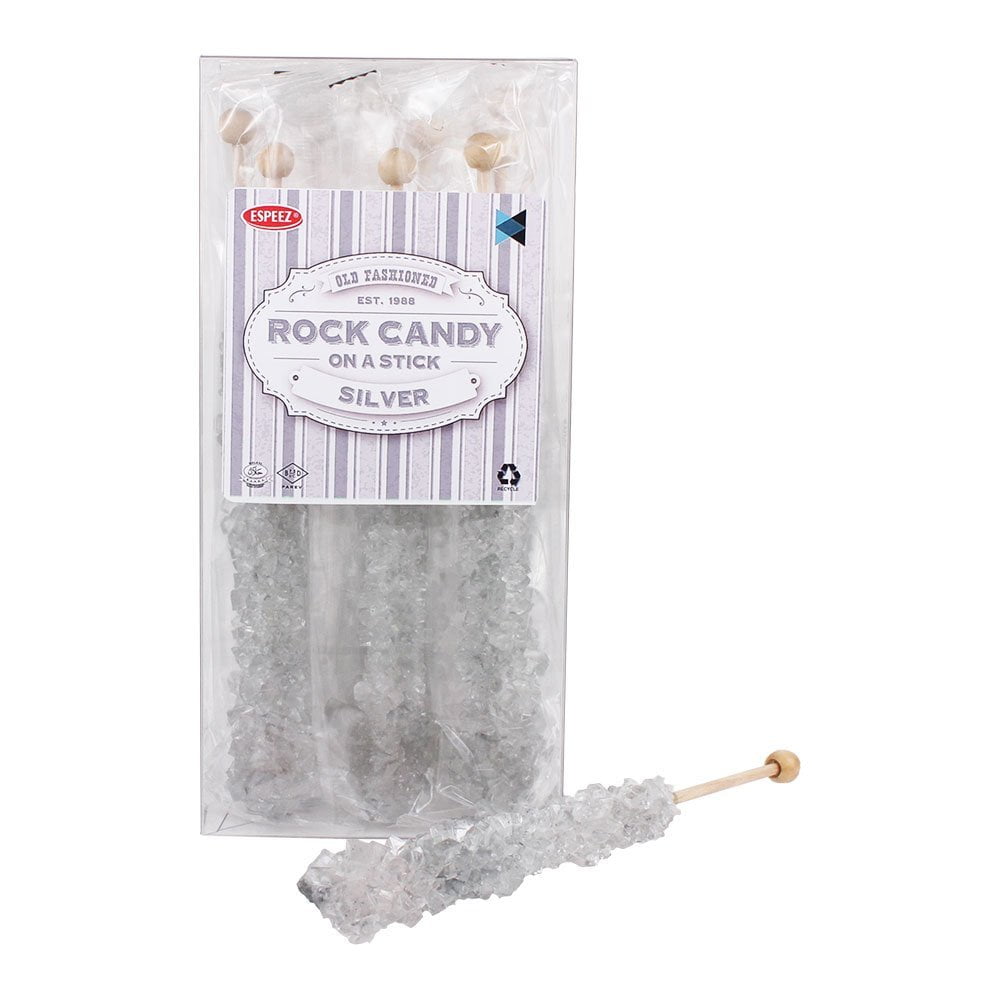 Extra Large Rock Candy Sticks: 12 Original Lollipop - Silver Rock Candy ...