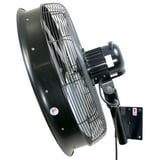 HydroMist 24 Inch Wall Mount Oscillating Fan, 3 Speed Control, Bracket ...