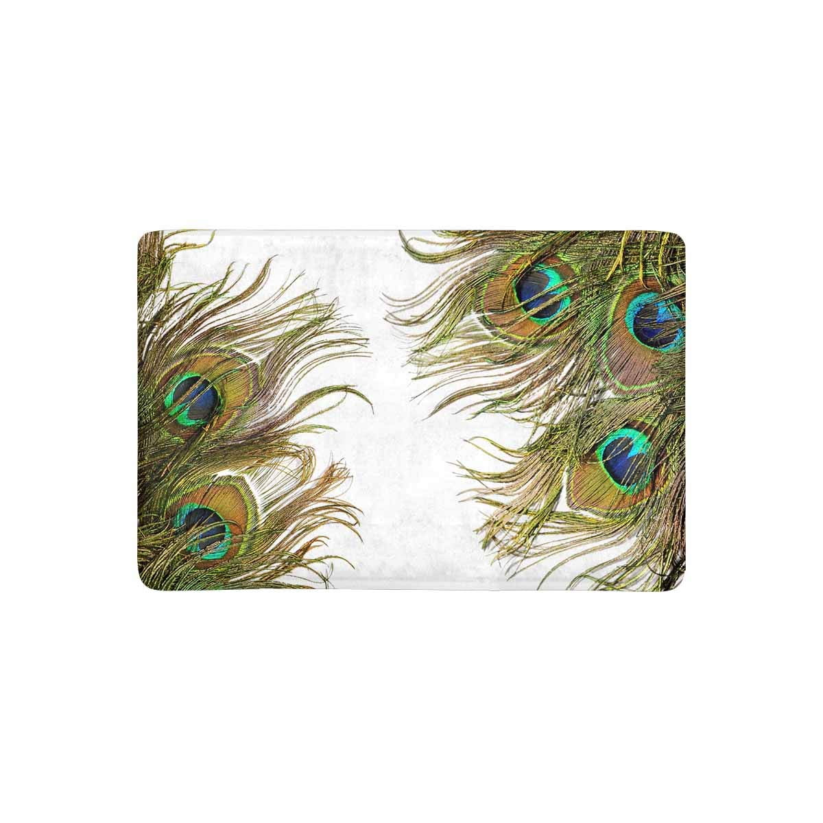 MKHERT Elegant Green Peacock Feathers Doormat Rug Home Decor Floor Mat ...