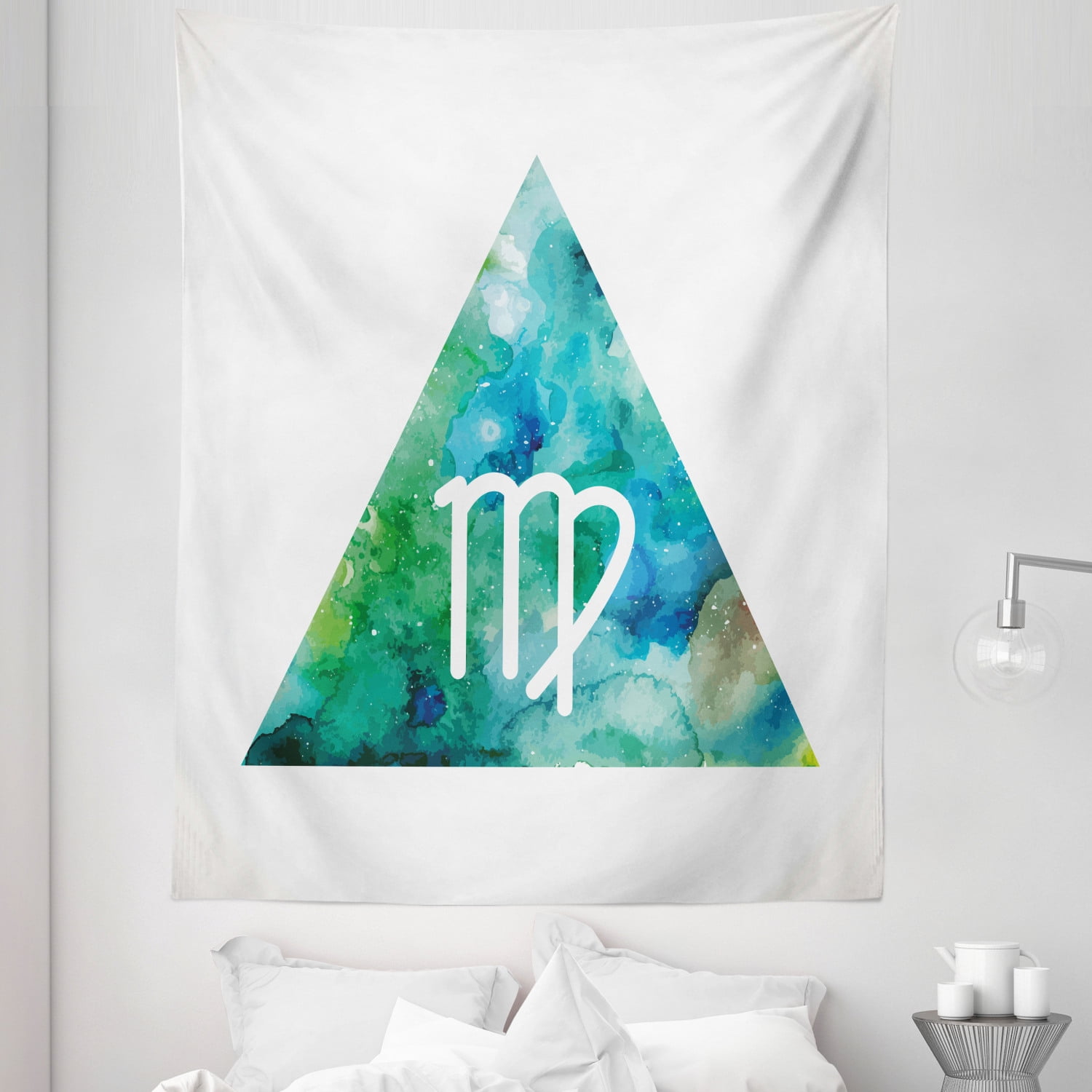 Virgo Tapestry, Virgo Watercolor Abstract Triangle Background Culture ...