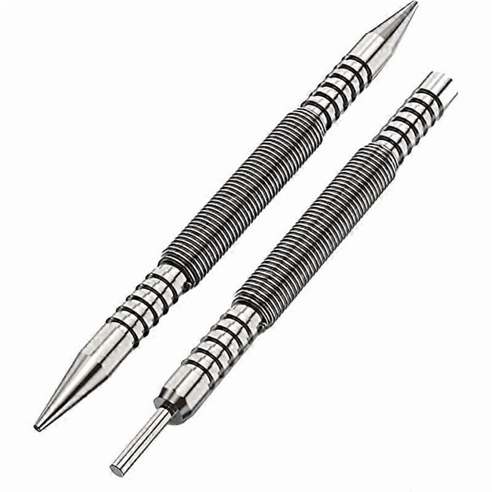 Spring Double End Nail Punch Set Center Hole Punch Spring Loaded Marker ...