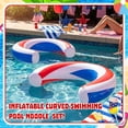 2pcs 30 x 24 Inches Inflatable Curved Pool Noodle Adult Inflatable Pool ...