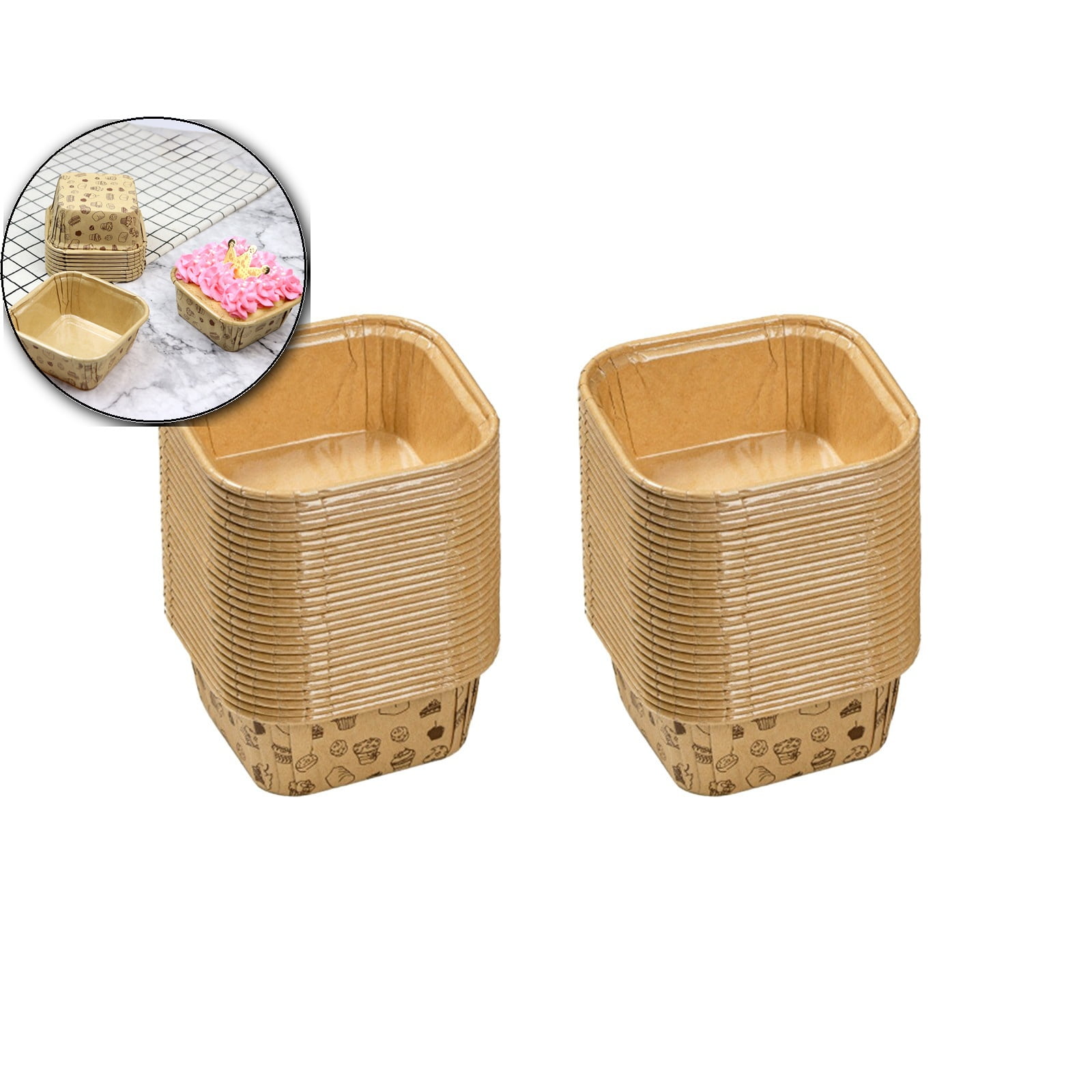 Click here for Dvruxg 50pcs Paper Loaf Pans For Baking  Cupcake... prices