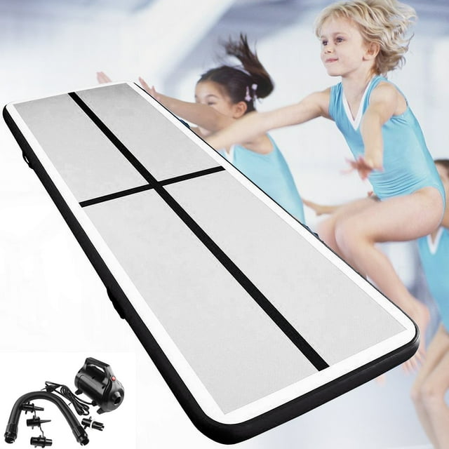 FBSPORT Air Track Infaltable Gymnastic Mat, 20 ft x 3 ft x 4 in ...