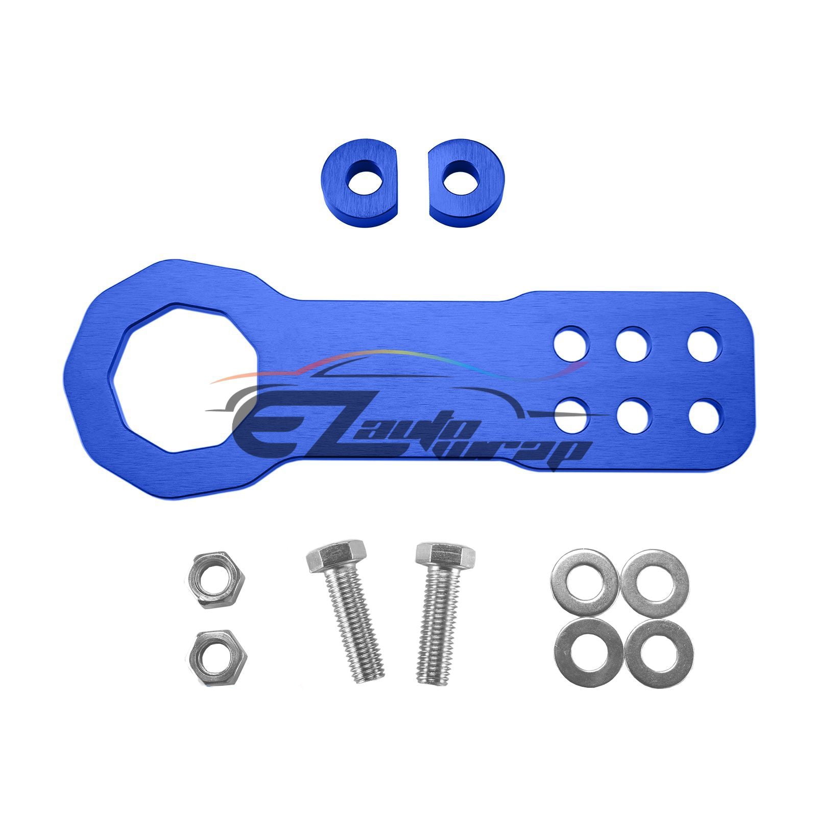 2.5" 10MM ANODIZED CNC BILLET ALUMINUM FRONT BUMPER JDM RACING TOW HOOK ...