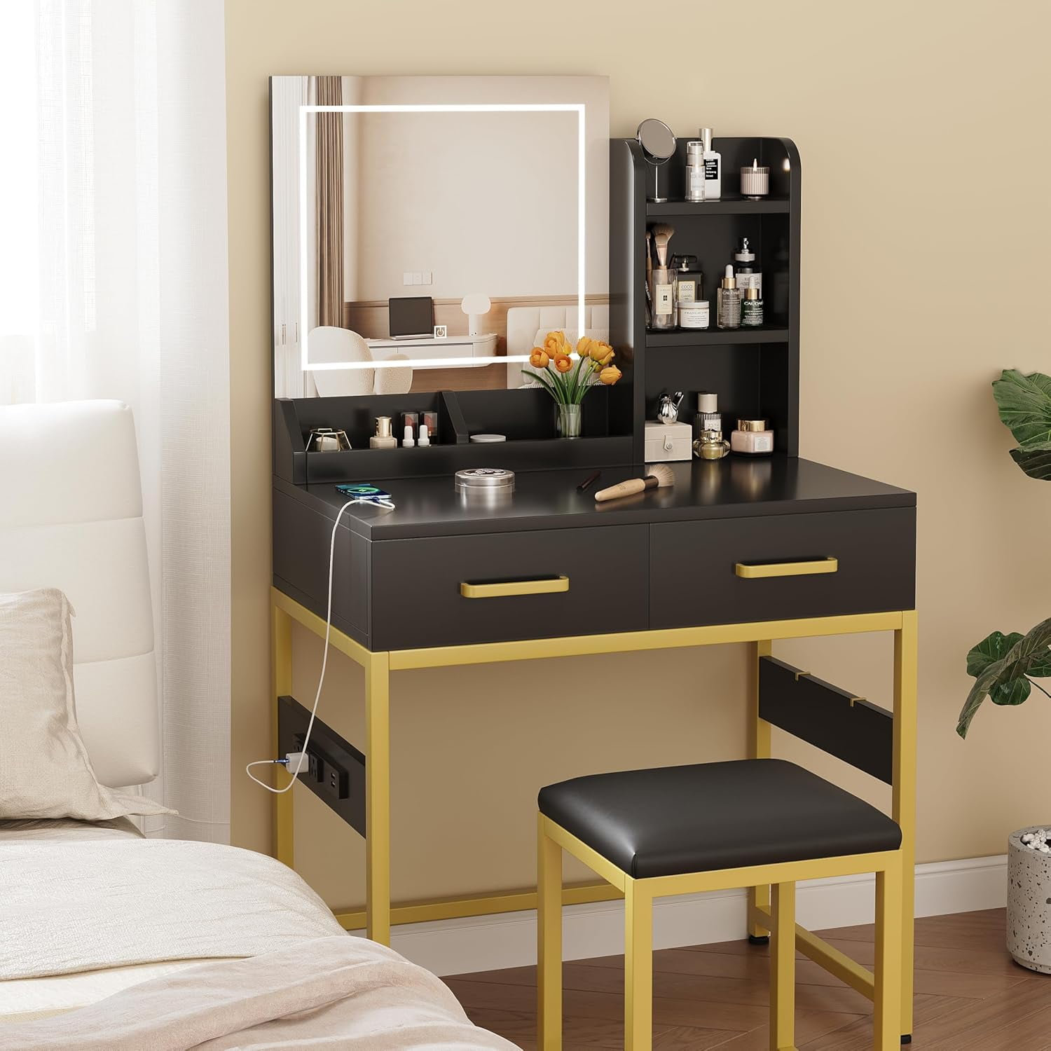 Click here for Yantong Makeup Vanity Desk  Vanity Set With Mirror... prices