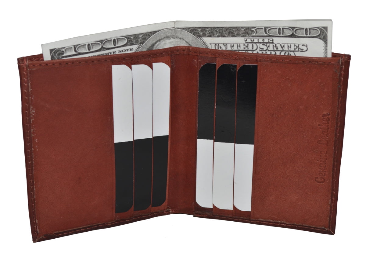 Bifold Wallet slim and small design by Leatherboss - Walmart.com