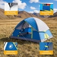 Gianna 2 Person Waterproof Camping Tent with Rainfly, Easy Setup Dome ...