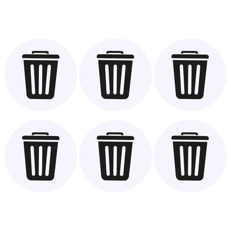 Uxcell Trash Stickers Decals Bin Labels 5 Inch Self Adhesive Vinyl ...
