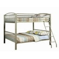 Metallic Gold Metal Bunk Bed - Full Over Full, Contemporary Design ...