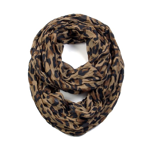 Women's Classic Leopard Print Infinity Scarf (Brown) - Walmart.com