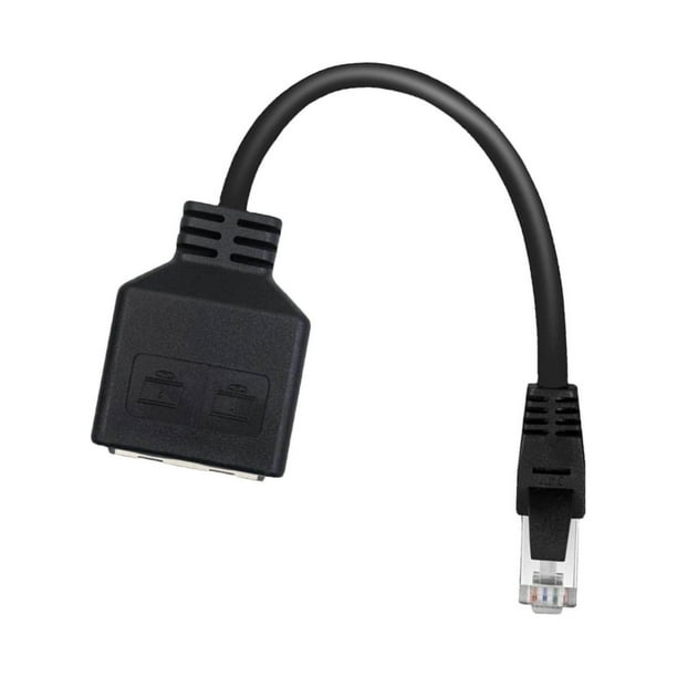 Lan Ethernet Splitter Cable 1 Male to 2 Female connection Lan for Cat5 ...
