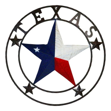 Western Patriotic Lone Star State Texas With Mini Stars Metal Wall ...
