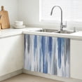 Blue Gray Small Cabinet Curtains 10"W x 11"L, Modern Simple Abstract ...