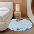 7ft Round Rug Light Blue Christmas Area Rugs for Living Room Bedroom ...