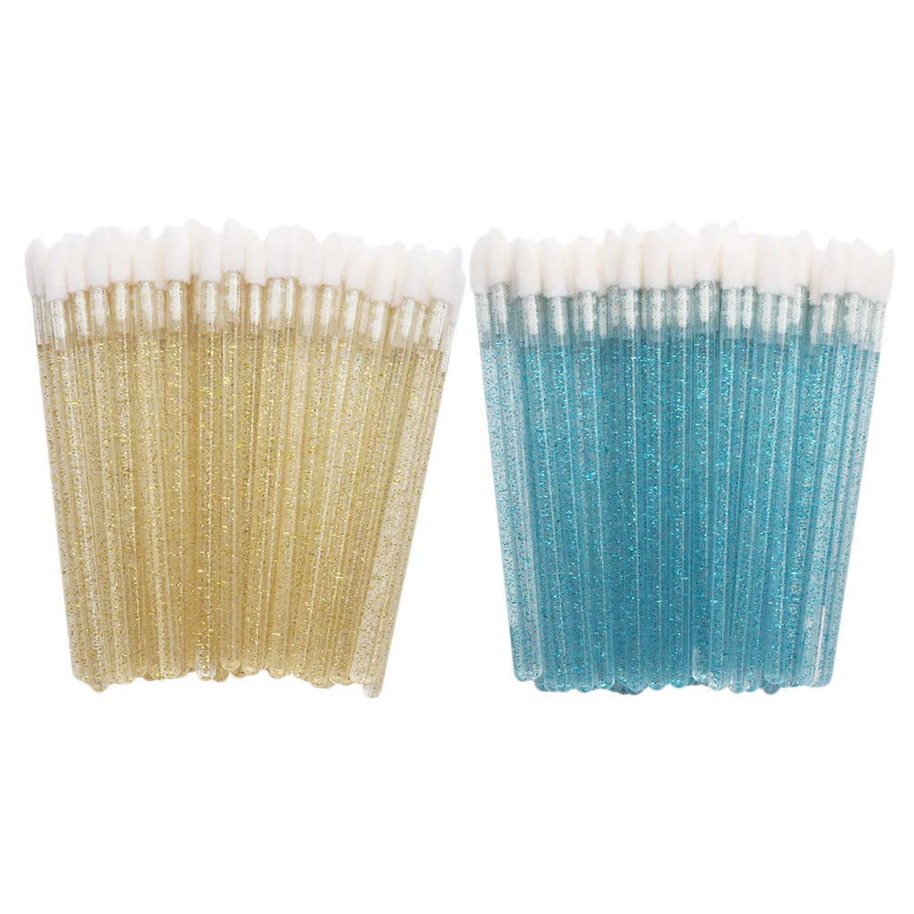 "Minkissy Lip Scrub Brush Makeup Brushed 100pcs Disposable Lip Brushes ...