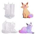 3D Foxes Silicone Mold Epoxy Resin Mould for Lovers Home Decors ...