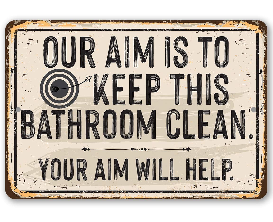 Metal Sign - Our Aim Is To Keep - Durable Metal Sign - Use Indoor ...