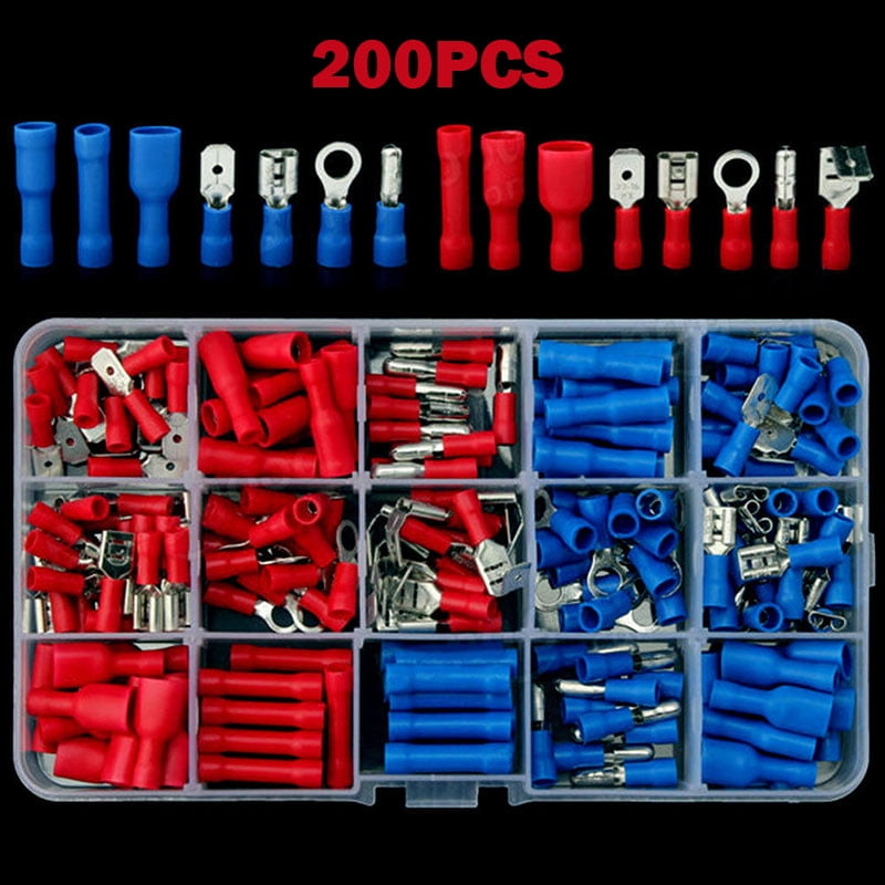 Electrical Assorted Insulated Wire Cable Terminal Crimp Connector Spade ...