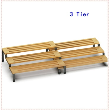 3 Tier Expandable Step Spice Rack for Kitchen Cabinet, 4 Pack by ...