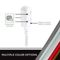 Cordinate Designer Extension Cord, 3-Outlet, White, 8 ft Braided Cord ...