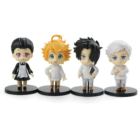 4Pcs/Set The Promised Neverland Emma Norman Ray Isabella Anime Chibi ...