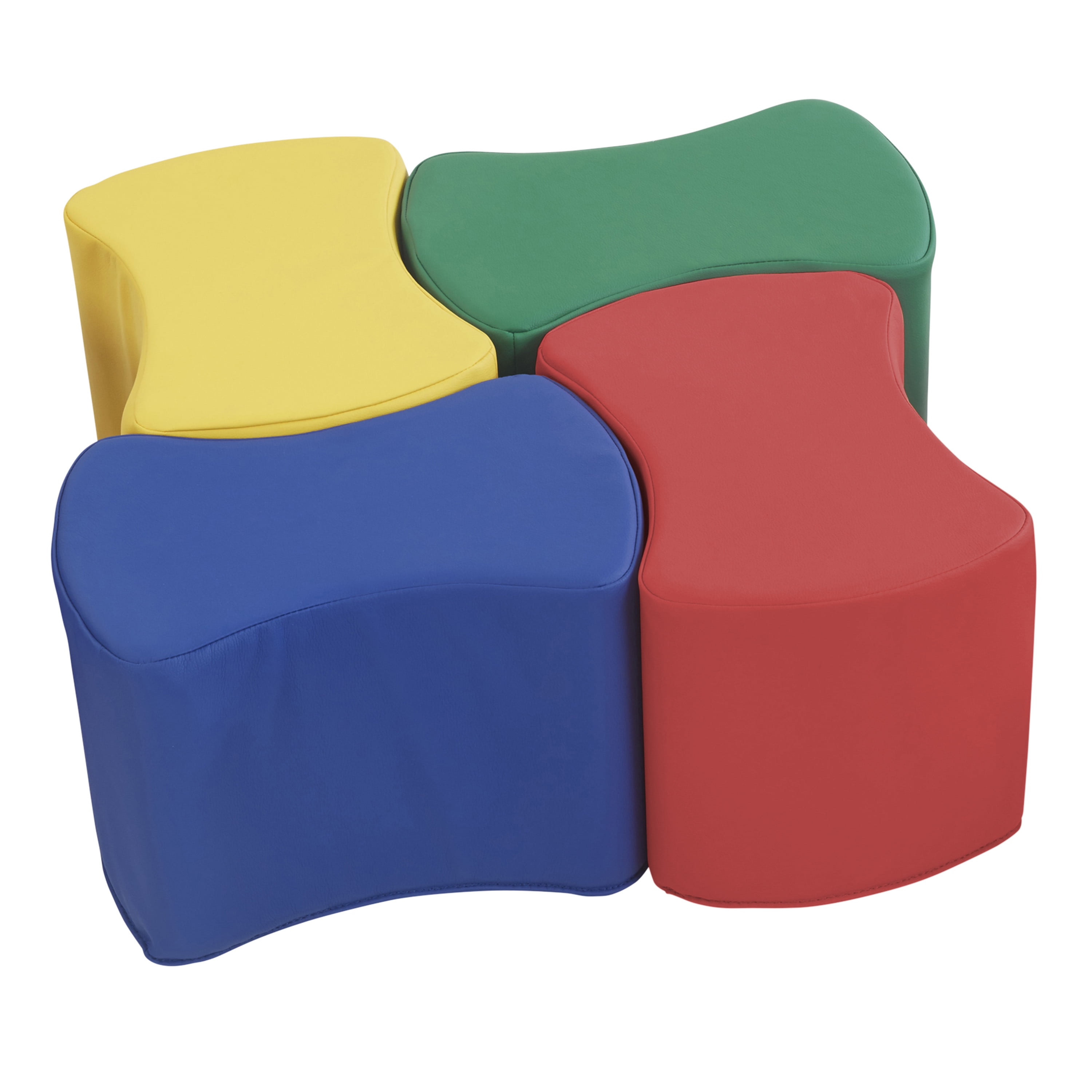 ECR4Kids Toddler Modular Stool Set, Butterfly Shaped Flexible Seating ...
