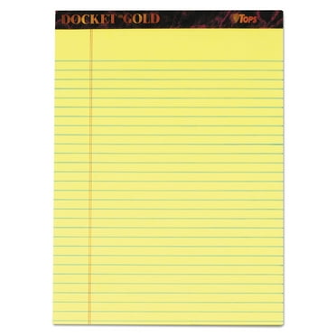 TOPS Docket Gold Writing Pads, 8-1/2 x 11-3/4, Legal Rule, 50 Sheets ...