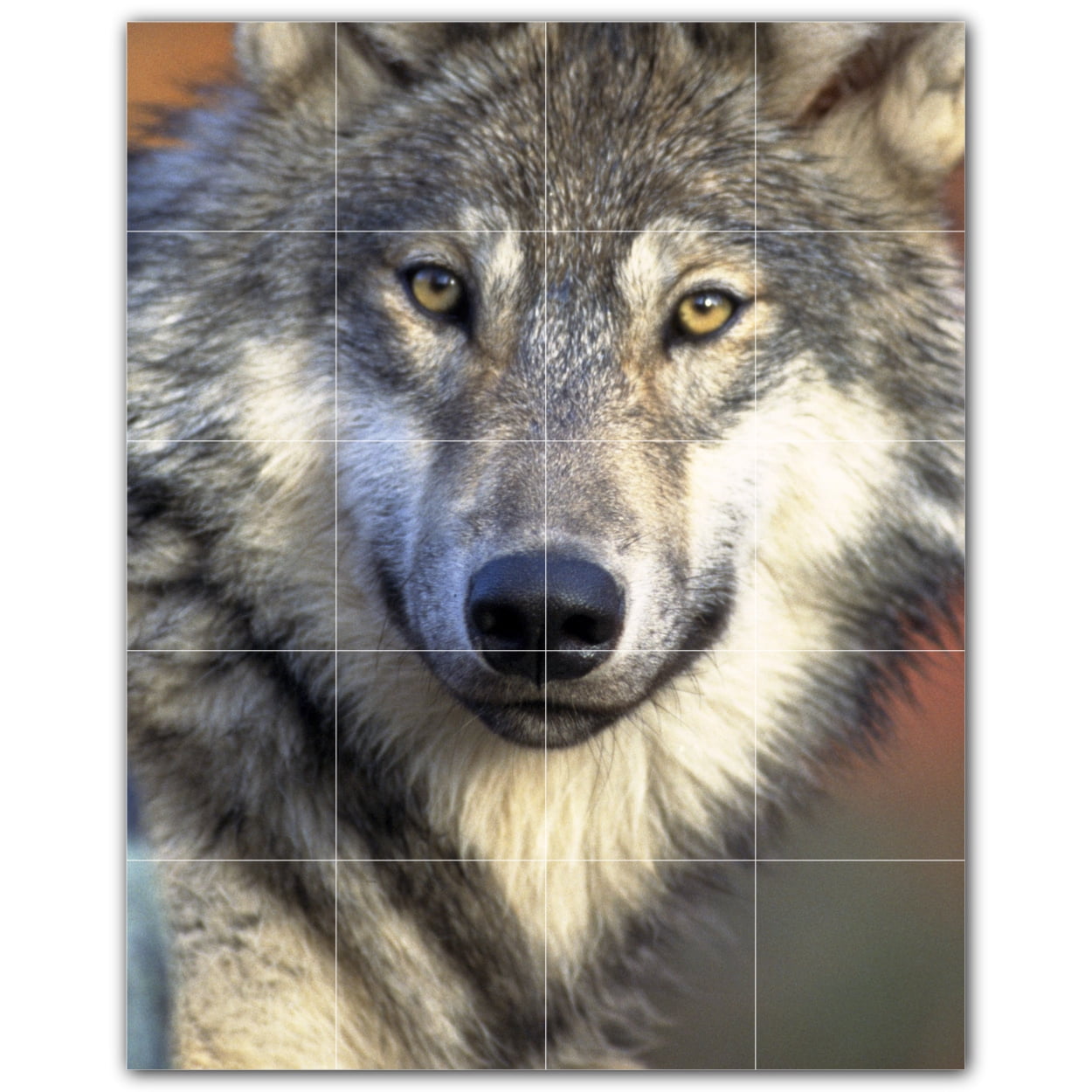 Picture-Tiles.com: Wolf Ceramic Tile Wall Mural WAL501239-45L. 32"W x ...