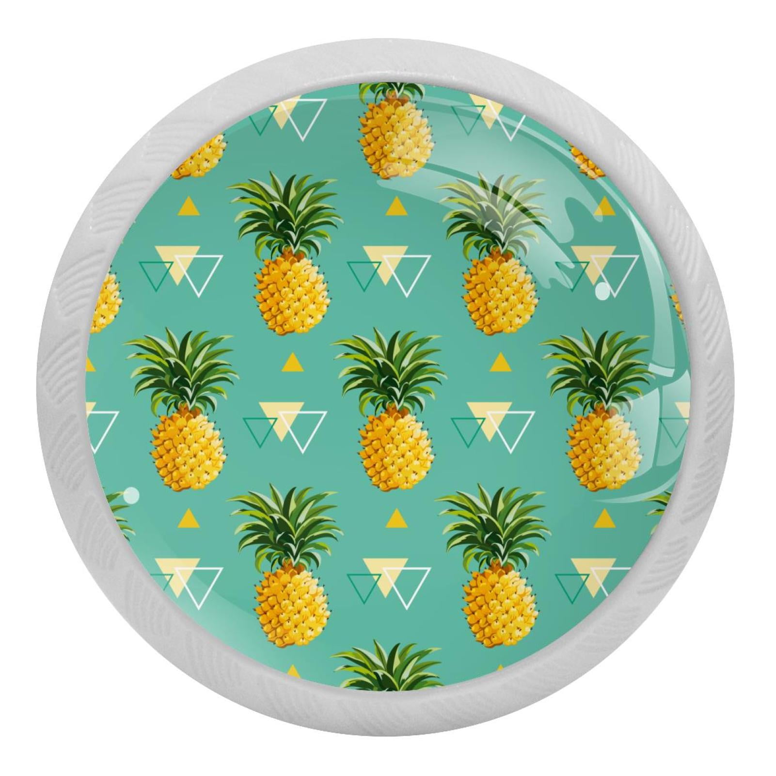 4PCS Round Pineapple Cabinet Fluorescence Knob Glowing in the Dark ...