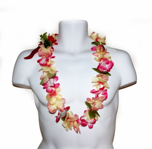 The Cherry Pink Hawaiian Artificial Flower Simple Leis - Walmart.com