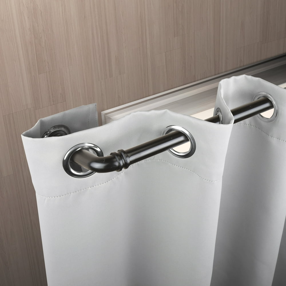 5/8" Dia Blackout Curtain Rod 28-48 inch in Black - Walmart.com ...