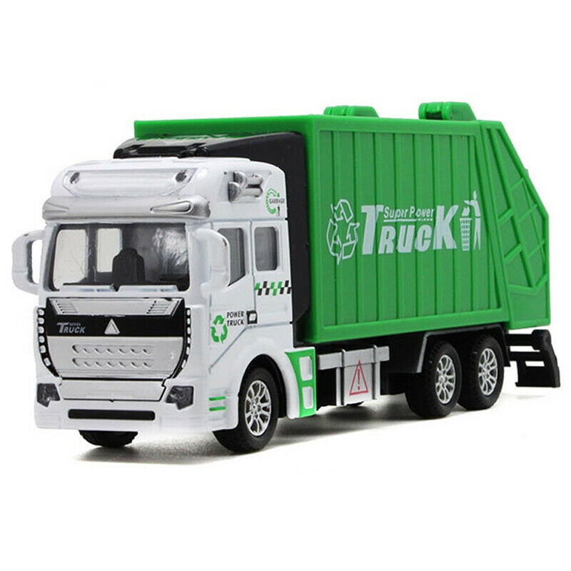 8" Garbage Truck Trash Bin Vehicles Diecast Model Car Toy Kids 1:48 ...