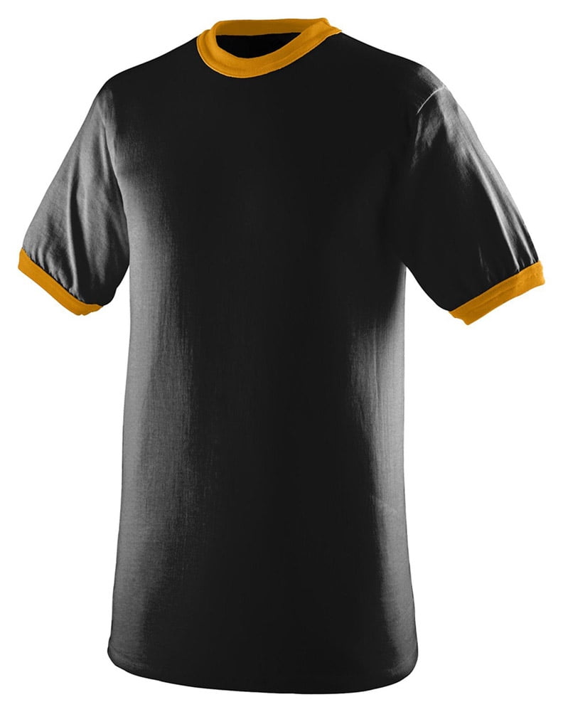 Augusta 711 Youth Ringer T-Shirt -Black/Gold-Large - Walmart.com