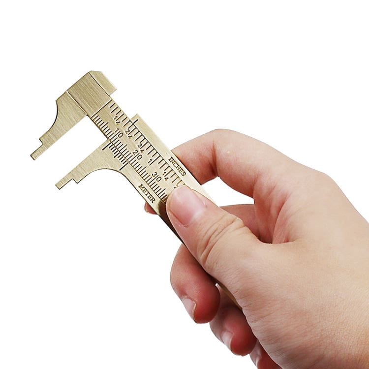 Measure Measurement Tool Pocket 0-100mm Mini Brass Sliding Gauge ...