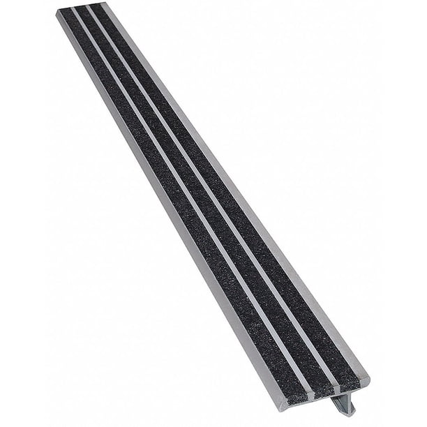 Wooster Products Stair Nosing,Black,48in W,Extruded Alum 121BFBLA4 ...