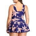 Aboser Womens Plus Size Tankini Swimsuits Floral Print Swimdress With