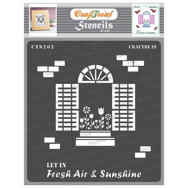 CrafTreat String of lights Stencil for Painting and Crafting - 12"x12 ...