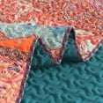 50"x 60" Quilted Throw Blanket- Microfiber Quilt Throw with Boho ...
