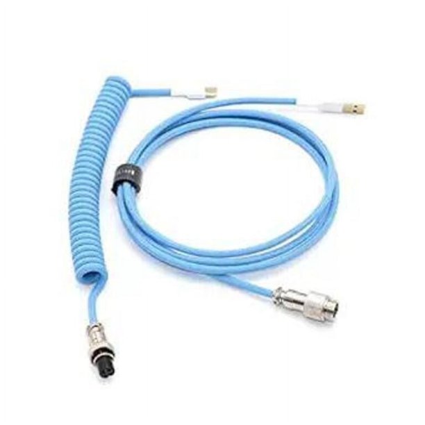 L Shape Single Sleeved PET Coiled Type C Cable for Mechanical Keyboard ...