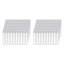 100Pcs Clear Plastic Test Tubes with White Screw Caps Sample Containers ...