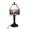 Art Stained Glass Table Lamp, Vintage Decorative Bedside Lamp, Soft ...