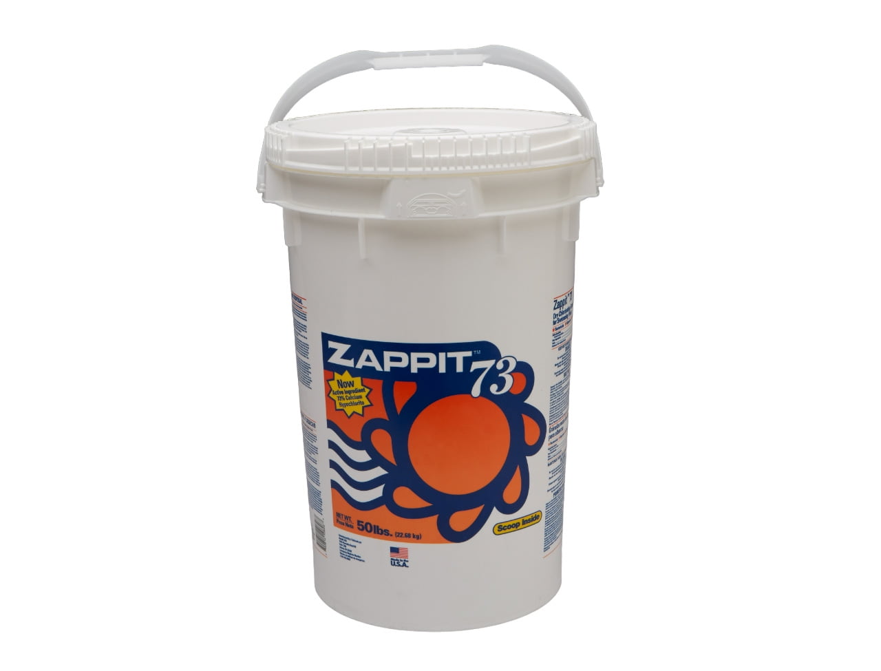Zappit 73% Super Strength Pro Pool Shock 50 LB Bucket, 70% Available Chlorine W8000560 - Walmart.com