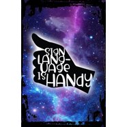 Galaxy Inspirational Wall Art LMAO sign language ASL hands Metal Wall ...