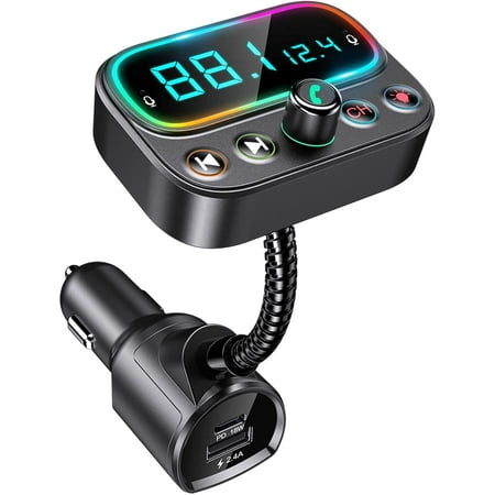 Bluetooth Car Adapter, USB Car Bluetooth Transmitter with Dual ...