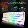 V700 60% Wired RGB Gaming Keyboard, 61 Keys Portable Mini Compact Keyboard with 11 Chroma RGB ...